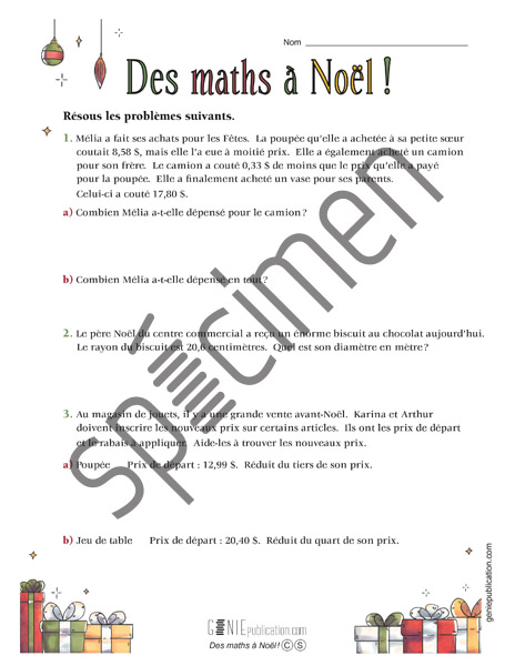 Géniepublication | Catalogue | Des maths à Noël