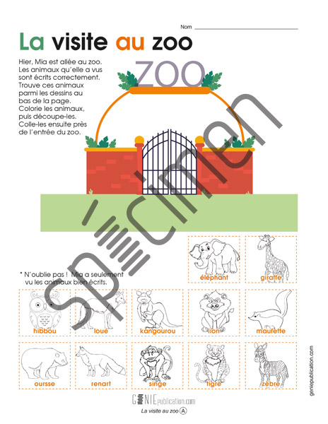 Géniepublication | Catalogue | La visite au zoo
