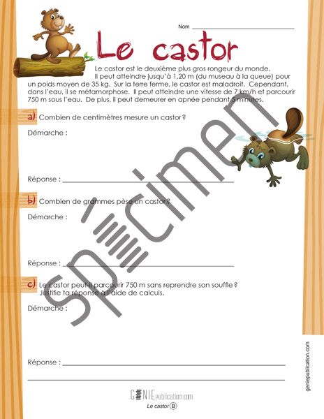 Géniepublication | Catalogue | Le castor