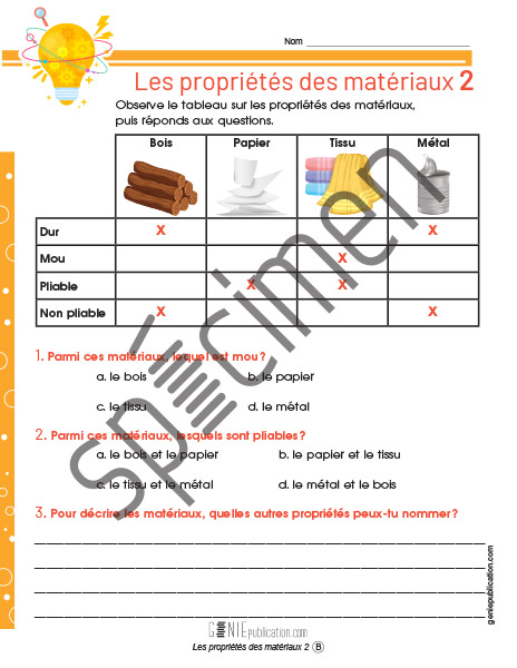 Géniepublication | Catalogue | Les propriétés des matériaux – 2