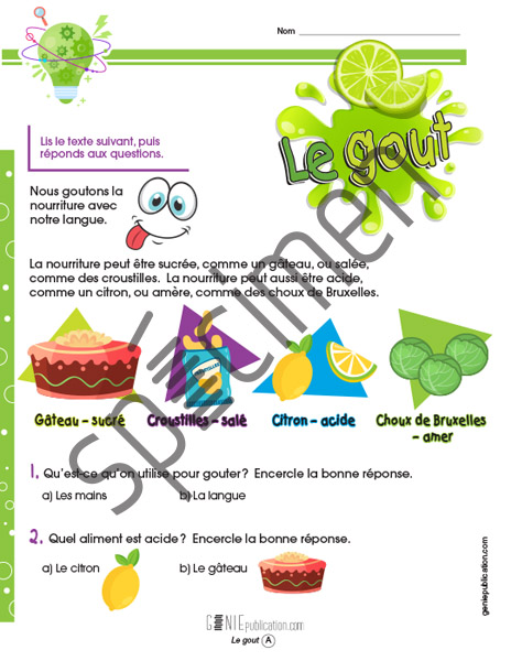 Géniepublication | Catalogue | Le gout