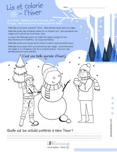 Géniepublication | Catalogue | Lis et colorie – L’hiver