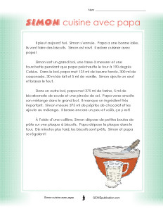 Géniepublication | Catalogue | Simon cuisine avec papa