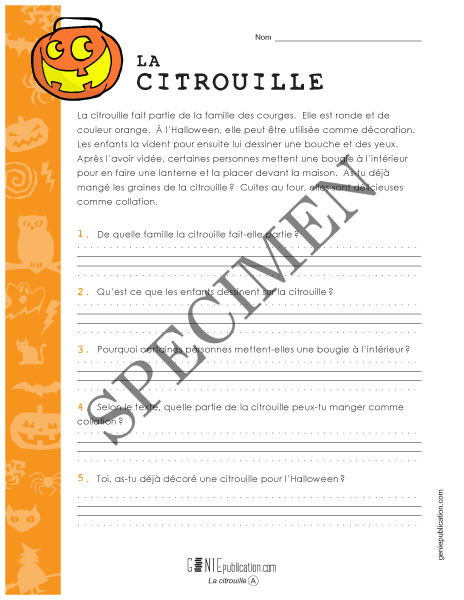 Géniepublication | Catalogue | La citrouille