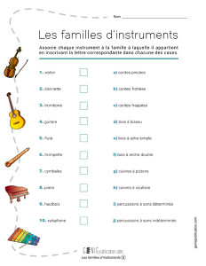 Géniepublication | Catalogue | Les familles d'instruments