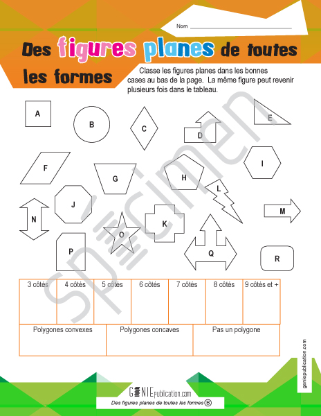 Géniepublication | Catalogue | Des figures planes de toutes les formes
