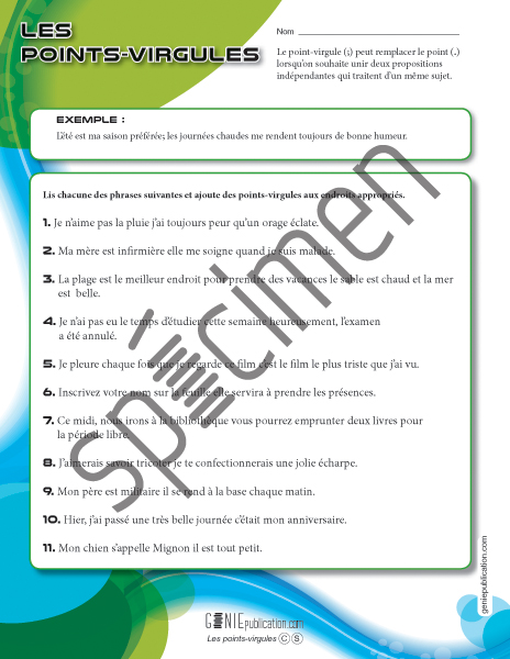 Géniepublication | Catalogue | Les points-virgules