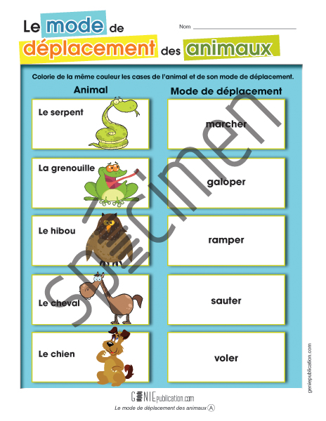 Géniepublication | Catalogue | Le mode de déplacement des animaux