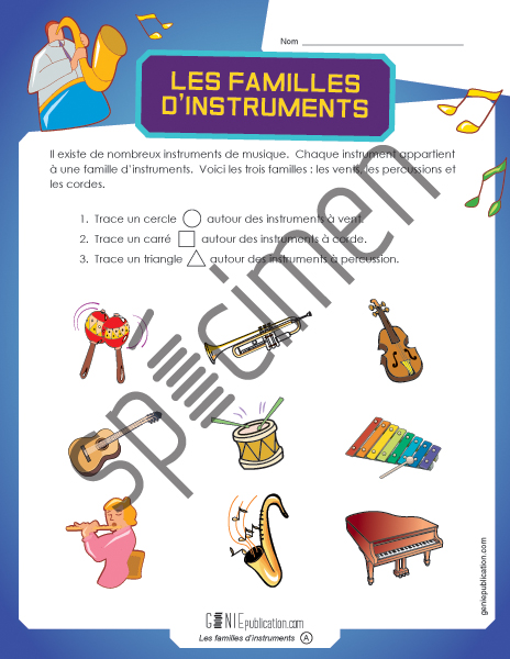 Géniepublication | Catalogue | Les familles d'instruments – 2