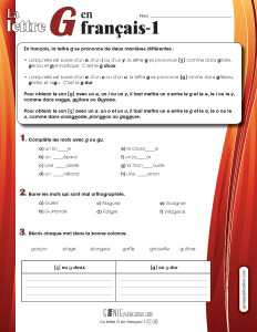Géniepublication | Catalogue | La lettre G en français – 1