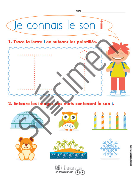 Géniepublication | Catalogue | Je connais le son « i