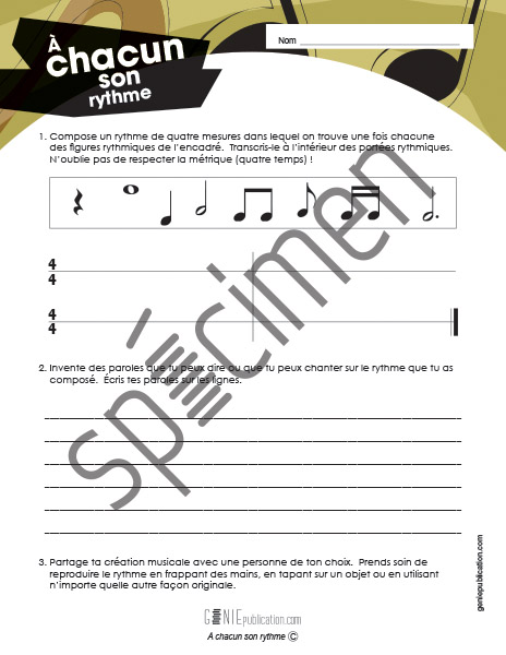 Géniepublication | Catalogue | À chacun son rythme