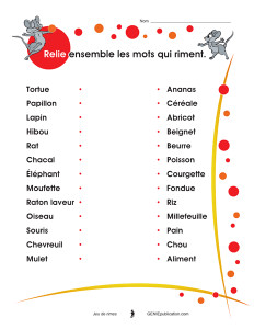 Géniepublication | Catalogue | Jeu de rimes