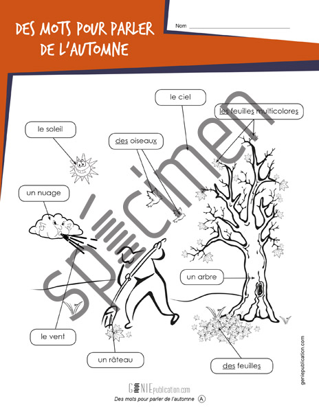 Géniepublication | Catalogue | Des mots pour parler de l'automne