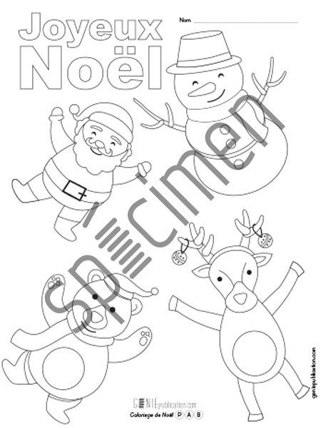 Géniepublication | Catalogue | Coloriage de Noël – 1
