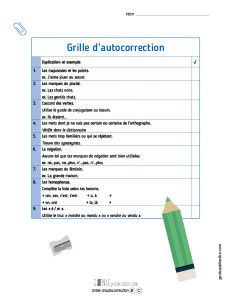 Géniepublication | Catalogue | Grille d'autocorrection